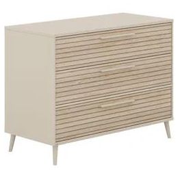 Wickelkommode Paidi "EEFJE in Beige, 3 Schubladen mit Soft-Close, verschiedene Ausführungen", beige (cashmere, beige, groovy, oak, cashmere, beige), B:124cm H:93cm T:57cm, Spanplatte, Wickelkommoden, in verschiedenen Breiten und Ausführungen