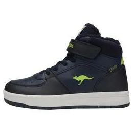 Sneaker Kangaroos "K-CP BOUND MID EV", Gr. 35, bunt (dk navy, lime), Synthetik, Schuhe, Wasserdicht, Warmfutter