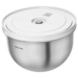 Aufbewahrungsschüssel Zwilling "Fresh & Save BOWLS", silber (silberfarben), H:13cm, Lebensmittelaufbewahrungsbehälter, Vakuumschüssel M / 18 cm, Edelstahl
