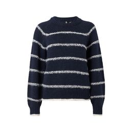 Pieces Pullover 'PCNELIA' Damen Gr&ouml;&szlig;e S nachtblau / wei&szlig;