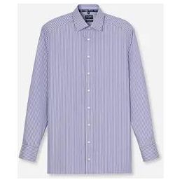 Langarmhemd OLYMP "Luxor modern fit", Herren, Gr. 42, N-Gr, viola, Web, Obermaterial: 100% Baumwolle, 2-Knopf-Manschette, Hemden, modern fit, gestreift, Businesshemd, New Kentkragen