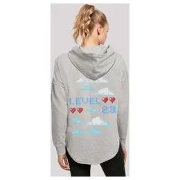 Kapuzenpullover F4NT4STIC "Happy New Year Silvester 2023", Damen, Gr. M, grau, Obermaterial: 100% Baumwolle, oversize, Pullover, Print