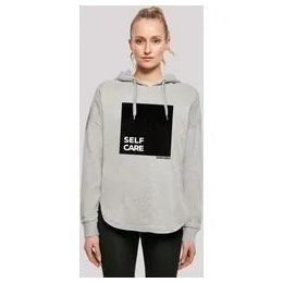 Kapuzenpullover F4NT4STIC "SELF CARE OVERSIZE HOODIE", Damen, Gr. M, grau, Obermaterial: 100% Baumwolle, oversize, Pullover, Print