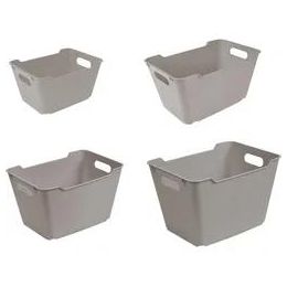 Aufbewahrungskorb keeeper "lotta", grau, Polypropylen, Aufbewahrungsboxen, 1,8 l - 20 l, hochwertiger Kunststoff