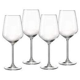 Ritzenhoff & Breker Weißweinglas RITZENHOFF & BREKER "Rumba", transparent, B:8cm H:21,5cm Ø:8cm, Glas, Trinkgefäße, 4er Set, je 370 ml