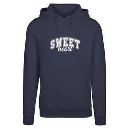 Kapuzenpullover F4NT4STIC "Sweet Heart Uni Valentinstag", Damen, Gr. XL, navy, Obermaterial: 65% Baumwolle, 35% Polyester, relaxed fit, Pullover, Premium Qualität