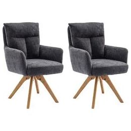 Esszimmerstuhl Home Affaire "Monaco, TOPSELLER", grau (anthrazit, natur, anthrazit), B:59cm H:92,5cm T:67,5cm, St&uuml;hle, Esszimmerstuhl, verschiedene Gestelle w&auml;hlbar, Belastbar bis 120 Kg