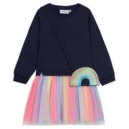 Tüllkleid DANAMADE "DANAMADE Dresses DMARA", Mädchen, Gr. 110, EURO, navy, Oberteil: 95% Baumwolle 5% Elasthan / Rock: 100% Polyester / Futter: 100% Polyester, Kleider