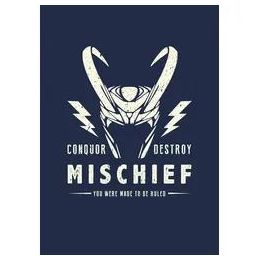 Bild Komar "Loki Mischief", blau (farbe bild(er): blau), B:50cm H:70cm, Holz, Papier, Bilder, Wandbild zur Dekoration im Kinderzimmer - ohne Rahmen