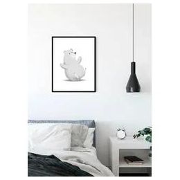 Bild Komar "Cute Animal Polar Bear", bunt (farbe bild(er): bunt), B:30cm H:40cm, Holz, Papier, Bilder, Wandbild zur Dekoration - ohne Rahmen