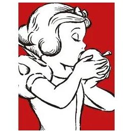 Bild Komar "Snow White Apple Bite - red", weiß (farbe bild(er): weiß), B:30 H:40, Papier, Bilder, Wandbild zur Dekoration im Kinderzimmer - ohne Rahmen