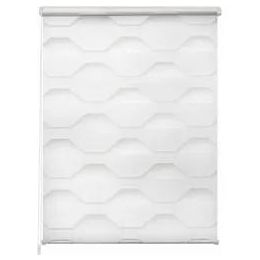 Doppelrollo K-home "Doppelrollo Trapez" Gr. 40, weiß (weiß, weiß), B:30cm H:150cm, Polyester, Rollos