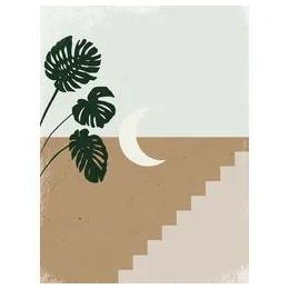 Bild Komar "Silence Crescent Moon", braun (farbe bild(er): braun), B:30cm H:40cm, Holz, Papier, Bilder, Wandbild zur Dekoration - ohne Rahmen