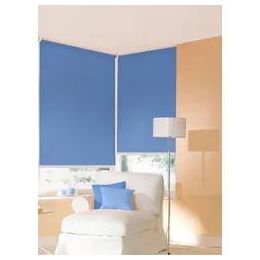 Seitenzugrollo SUNLINES "One size Style uni" Gr. 8, blau, B:82cm H:180cm, Kunststoff, Metall, Polyester, Rollos, Made in Germany