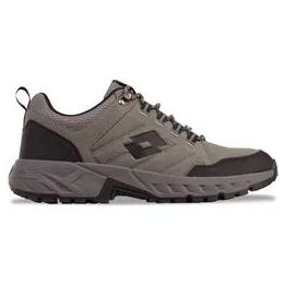 Sneaker Lotto, Gr. 47, schwarz (grau, schwarz), Kunstfaser, Synthetik, mehrfarbig, Schuhe, - mit Laceloops & Metalhoos