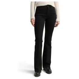 Schlagjeans Tom Tailor "STELLA", Damen, Gr. 33, Länge 32, schwarz denim, Denim/Jeans, Obermaterial: 99% Baumwolle, 1% Elasthan. Futter: 65% Baumwolle, 35% Polyester, unifarben, bootcut fit lang, Jeans, mit Schlag und Stretch