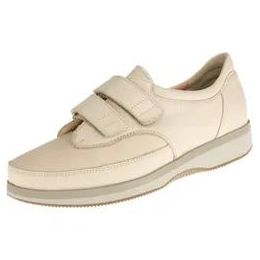 Klettschuh Natural Feet "Göteborg XL", Damen, Gr. 35, beige, Leder, Schuhe, mit speziellem Diatec-Innenfutter