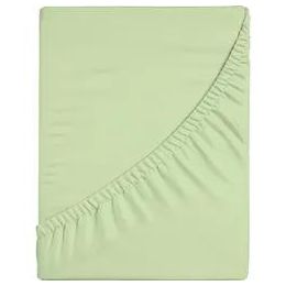Spannbettlaken bellana "bellana premiumstretch", lind, 1 Stk., Jersey-Elasthan, 140-160x200-220, Jersey-Elasthan, Obermaterial: 95% Baumwolle, 5% Elasthan, Bettlaken, super elastisch