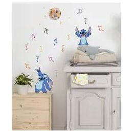 Wandtattoo Komar "Stitch Music - Größe 50 x 70 cm", bunt, Disney, Folie, Wandtattoos, selbstklebend, Wandsticker, Kinderzimmer