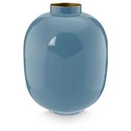 Dekovase PIP Studio "Vase", blau, B:25cm H:32cm T:25cm Ø:25cm, Metall, Vasen