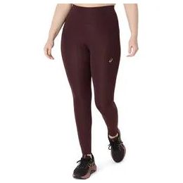 Lauftights asics "ROAD HIGH WAIST TIGHT", Damen, Gr. L, N-Gr, schwarz currant, Obermaterial: 78% Polyester, 22% Elasthan, Hosen