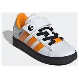 Sneaker Adidas SPORTSWEAR "Adidas X STAR WARS GRAND COURT 2.0", Gr. 31, bunt (cloud weiß, crew orange, core schwarz), sportlich, Schuhe, Design auf den Spuren des Adidas Superstar