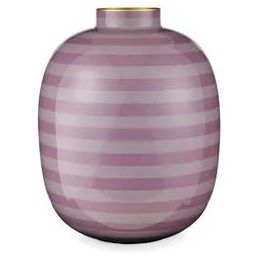 Dekovase PIP Studio "Vase", lila, B:25cm H:31cm T:25cm Ø:25cm, Metall, Vasen