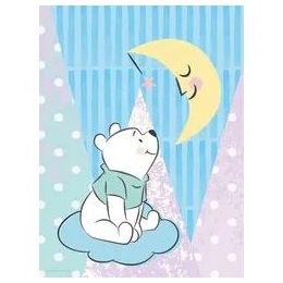 Bild Komar "Winnie the Pooh Moon", bunt (farbe bild(er): bunt), B:30cm H:40cm, Holz, Papier, Bilder, Wandbild zur Dekoration im Kinderzimmer - ohne Rahmen
