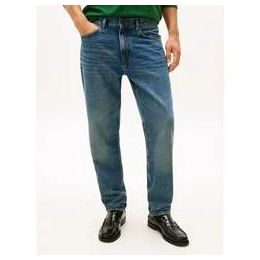 Tapered-fit-Jeans Tommy Hilfiger "HARLEM", Herren, Gr. 32, Länge 30, torrance indigo, Denim/Jeans, Obermaterial: 82% Baumwolle, 18% Lyocell, Casual, regular fit, Jeans, Regular Fit, mit dezenter Waschung