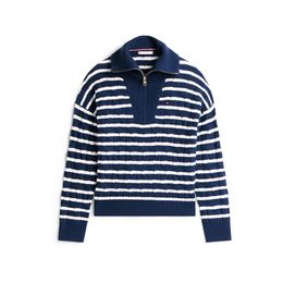 Tommy Hilfiger Pullover Damen Gr&ouml;&szlig;e XS blau / wei&szlig;
