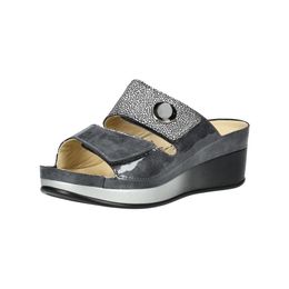 Vital Pantolette Damen Größe 38 dunkelgrau / silber