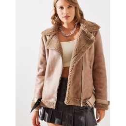 Bianco Lucci Jacke Damen Gr&ouml;&szlig;e L camel Winterjacke