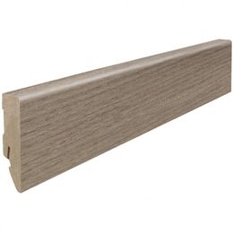 HARO Stecksockelleiste Cube Eiche Bari grau Fu&szlig;leisten, 2200x16x58 mm