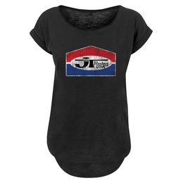 F4NT4STIC Shirt 'JT Racing Fading Classic Logo' Damen Größe M dunkelblau / knallrot / schwarz