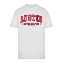F4NT4STIC T-Shirt 'British Motor Heritage Austin Motor Company' Herren Gr&ouml;&szlig;e S rotmeliert / schwarz / wei&szlig;