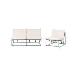 Beliani 2-tlg Lounge Set PICO in Grün/Beige | Gr.: onesize