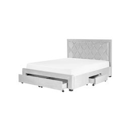 Beliani Doppelbett LIEVIN in Grau - (W) 165 x (H) 122 x (L) 217 cm | Gr.: onesize