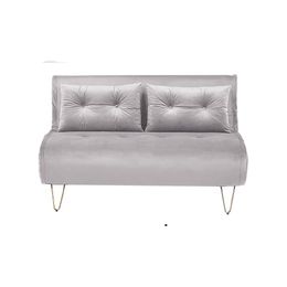 Beliani 2-Sitzer Sofa VESTFOLD in Grau/Gold - (W) 130 x (H) 45 x (L) 78 cm | Gr.: onesize