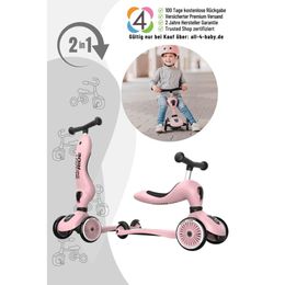 Scoot & Ride Scoot and Ride Highwaykick 1 Rutscherfahrzeug und Scooter - Farbe: Rose | Gr.: onesize