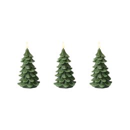 Beliani 3er-Set LED Deko VELOURA in Grün | Gr.: onesize