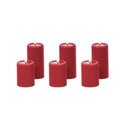 Beliani 6er-Set LED Deko NOISETTE in Rot | Gr.: onesize