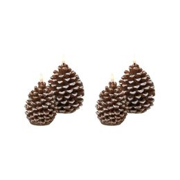 Beliani 4er-Set LED Deko IVRESSE in Braun | Gr.: onesize