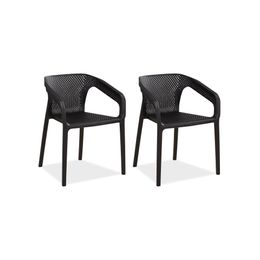 Homestyle4u Gartenmöbel Set 3-tlg. In Schwarz | Gr.: onesize