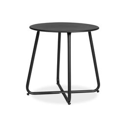 Homestyle4u Beistelltisch Rund in Schwarz 45 cm | Gr.: onesize