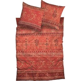 CASATEX Biber Bettwäsche in terra | Gr.: 135x200 cm (80x80 cm)