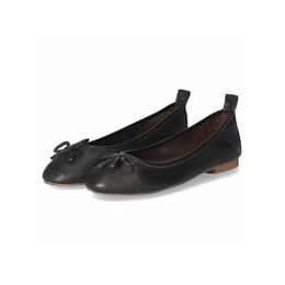 Lazamani Leder-Ballerinas in Schwarz | Gr.: 38