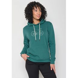 Greenbomb Hoodie Bike Classic in Dschungel Grün | Gr.: XS