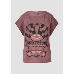 QS T-Shirt in 47D0_aubergine | Gr.: M