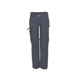 Trollkids Zip-Off Hose "Oppland Slim Fit" in Dunkelgrau | Gr.: 122