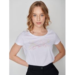 Greenbomb T-Shirt Nature Contours in Weiß | Gr.: L